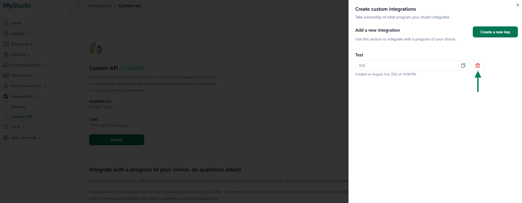 Custom API and iFrame